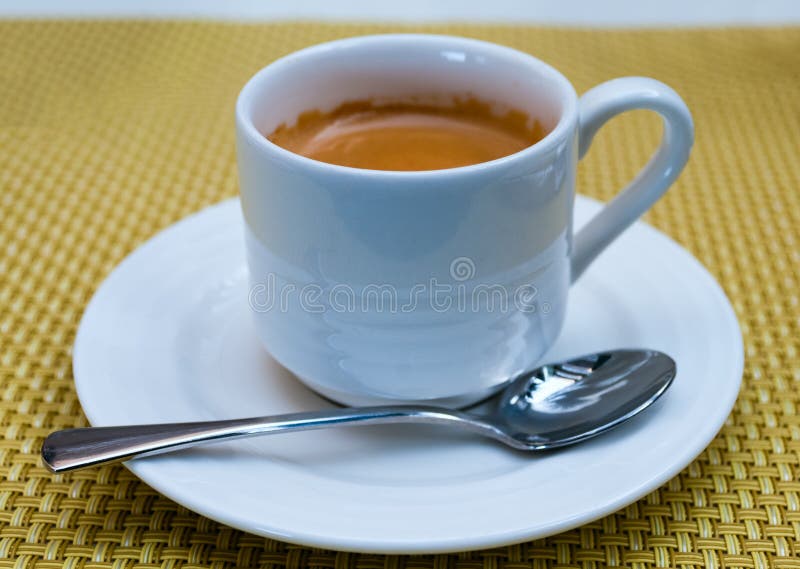 Cup of Tea on Saucer with a Spoon Stock Image - Image of healthy ...