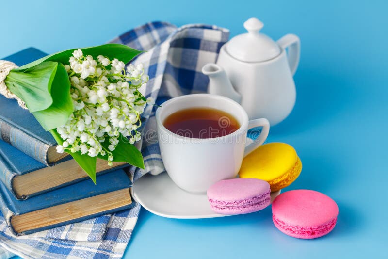 Cup of Tea with Spring Flower Blossom Stock Photo - Image of china ...