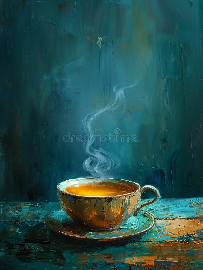 Cup of Tea with Steam Rising Stock Image - Image of reassure, kindness ...