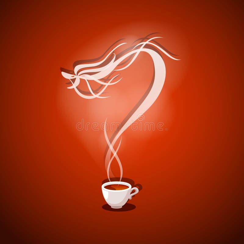A cup with tea and steam stock vector. Illustration of morning - 60675944