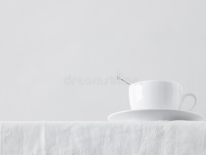 Cup of Tea on Table Low Angle View Studio Shot Stock Image - Image of ...