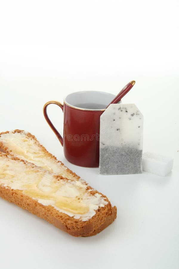 Cup of tea and toast stock image. Image of afternoon, sharing - 9523267