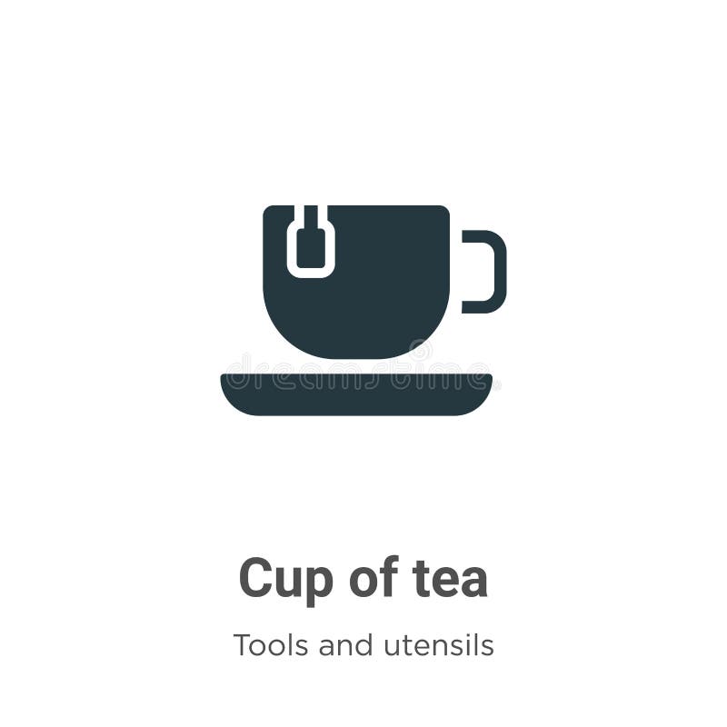 Cup of Tea Vector Icon on White Background. Flat Vector Cup of Tea Icon ...