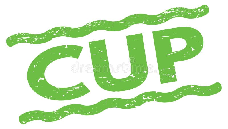 CUP Text on Green Lines Stamp Sign Stock Illustration - Illustration of ...