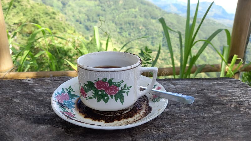 A Cup of Traditional Javanese Coffee Stock Image - Image of porcelain ...