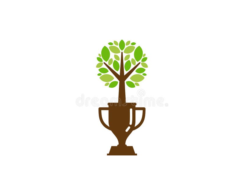 Cup Tree Logo Icon Design stock vector. Illustration of champion ...