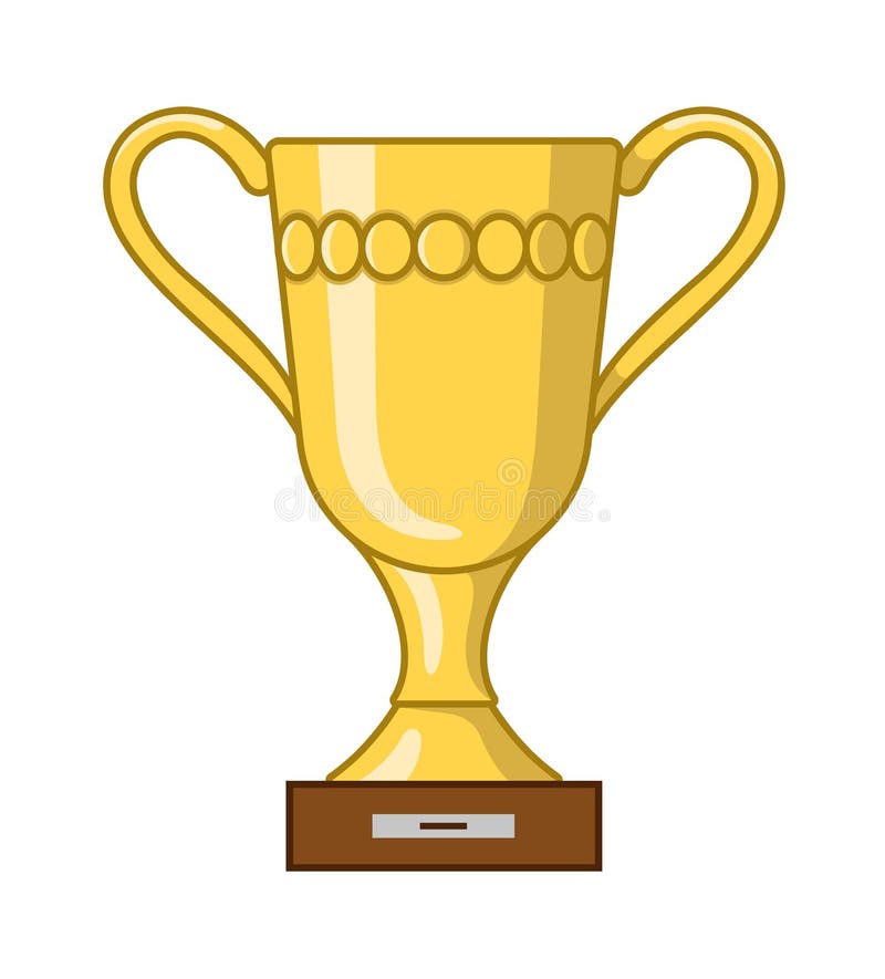 Cup Trophy, Award, Prize, Icon in Vector in Flat Style. Golden Stock ...
