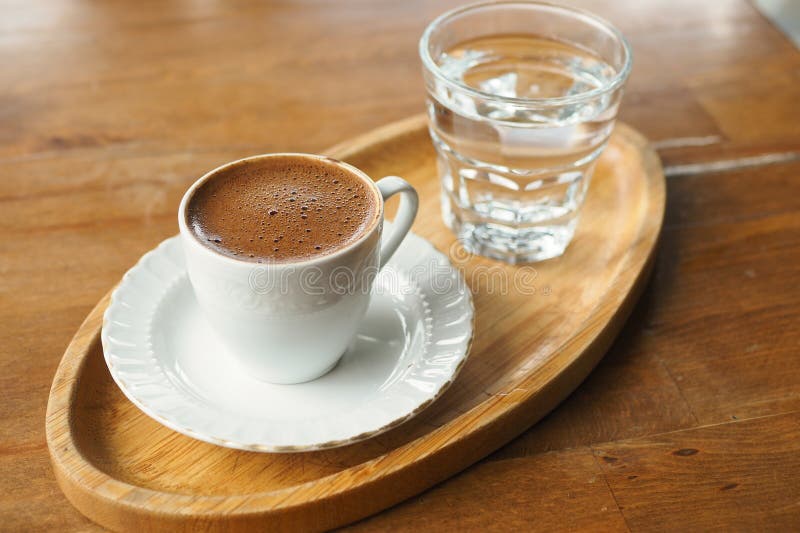 A Cup of Turkish Coffee on Table Outdoor Stock Photo - Image of warm ...