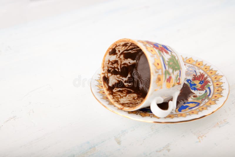 A Cup of Turkish Coffee, Traditionally Using for Fortune Telling Stock ...