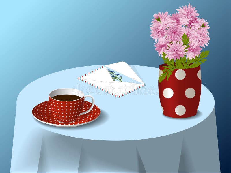 Cup and vase spotted stock vector. Illustration of note - 75780899