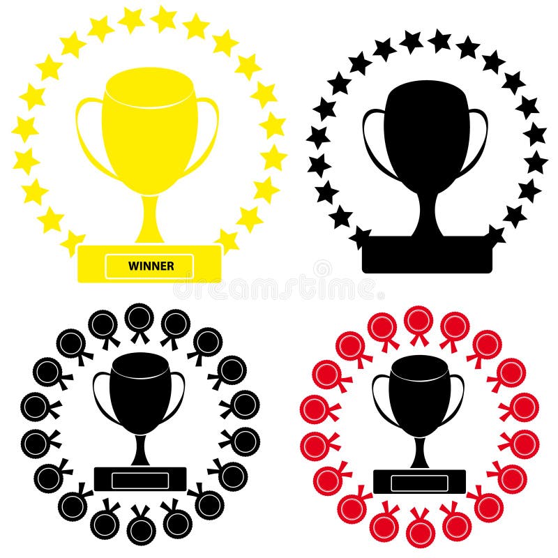Cup on white background stock vector. Illustration of champion - 88762483