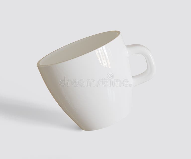 Cup White Color and Realistic Texture Stock Illustration - Illustration ...