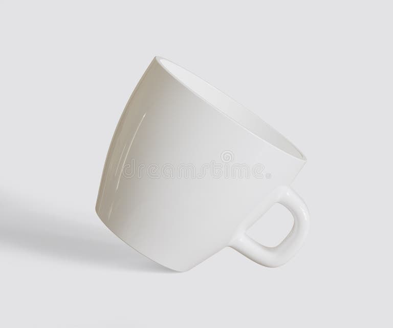 Cup White Color and Realistic Texture Stock Illustration - Illustration ...