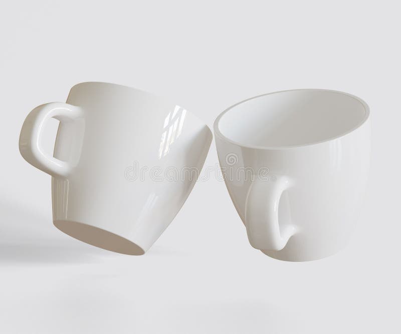 Cup White Color and Realistic Texture Stock Illustration - Illustration ...
