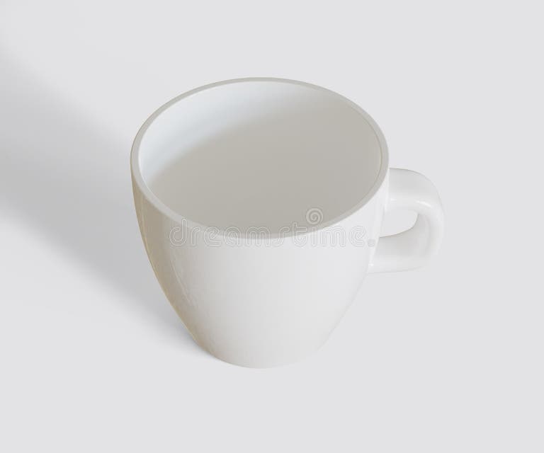 Cup White Color and Realistic Texture Stock Illustration - Illustration ...