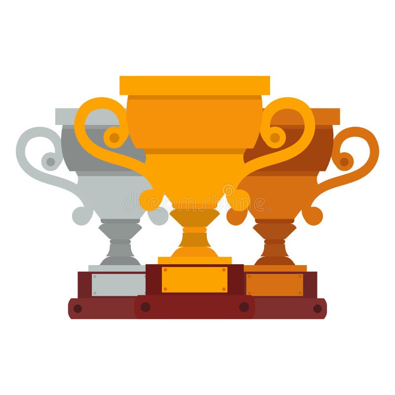 Cup Winner Golden Logo. Emblems Set and Idea of Achieving Victory. Logo ...