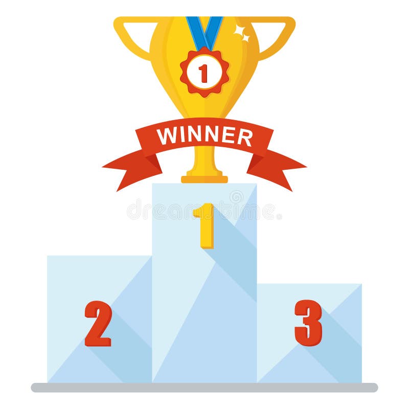 Cup winner icon stock vector. Illustration of bronze - 83339811