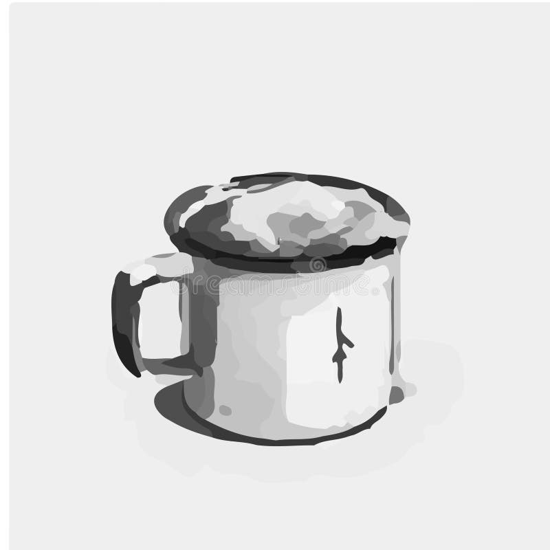 A Cup with a Winter Drink in a Stylized-realistic Manner Stock ...