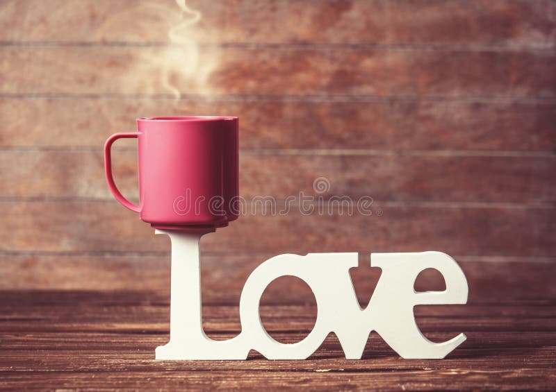 Cup and word Love stock image. Image of decoration, creative - 41229151