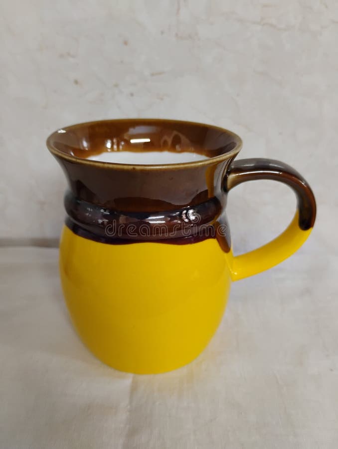 Cup, Yellow and Brown Colour Cup, Tea Cup, Object, Stock Image - Image ...