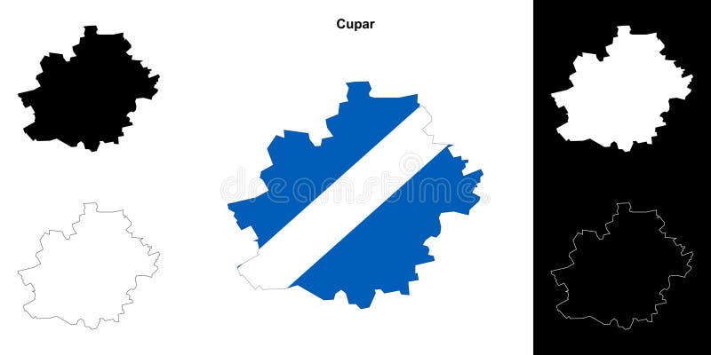 Cupar outline map stock vector. Illustration of shape - 379269722