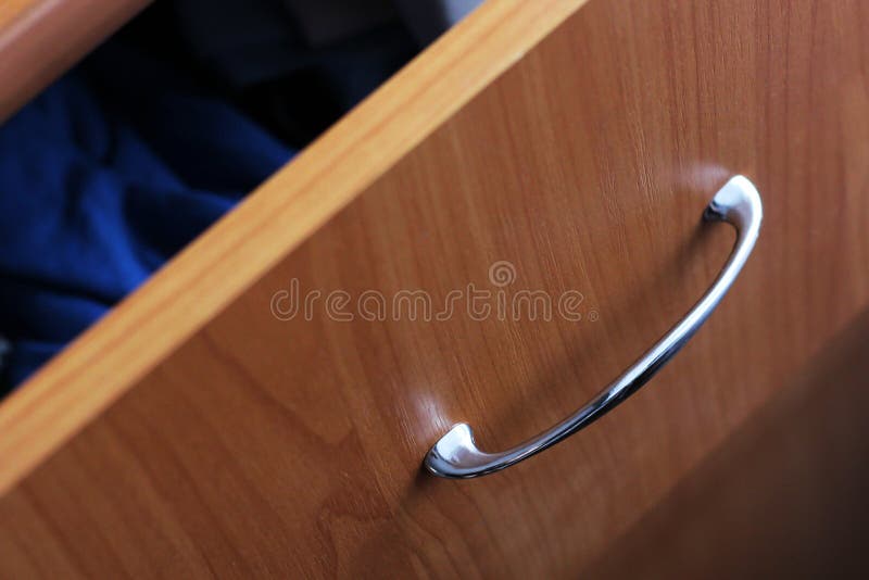 Cupboard, Drawer for Things with Metal Handle Stock Image - Image of ...