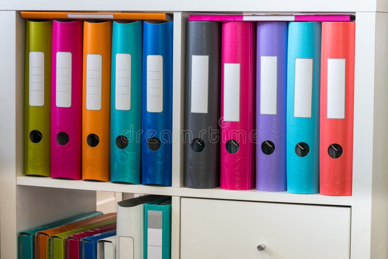 A Cupboard Full of Folders and Office Documents Stock Image - Image of ...