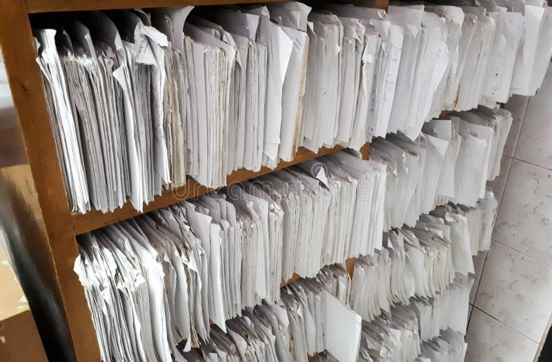A Cupboard Full of Paper Files Stock Image - Image of file, papers ...