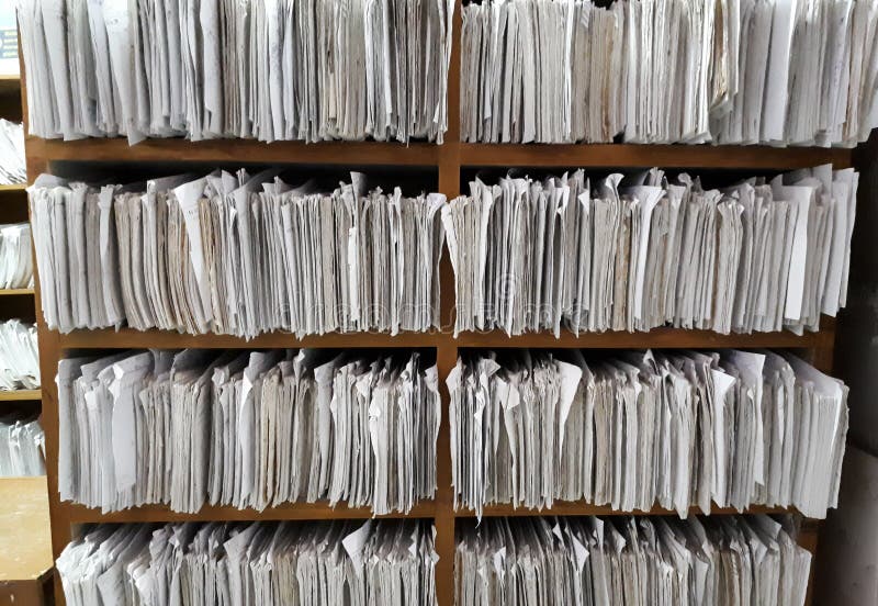 A Cupboard Full of Paper Files Stock Photo - Image of heap, file: 103093974