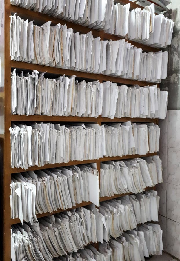 A Cupboard Full of Paper Files Stock Photo - Image of organization ...