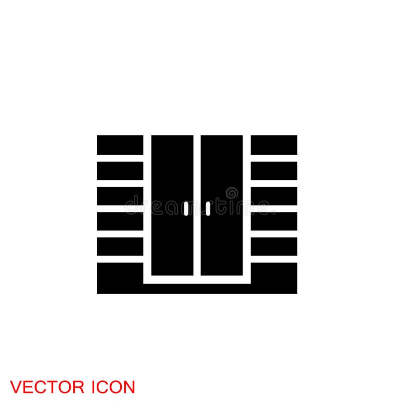 Cupboard Icon, Furniture and Home Decor Icons. Vector Illustration ...