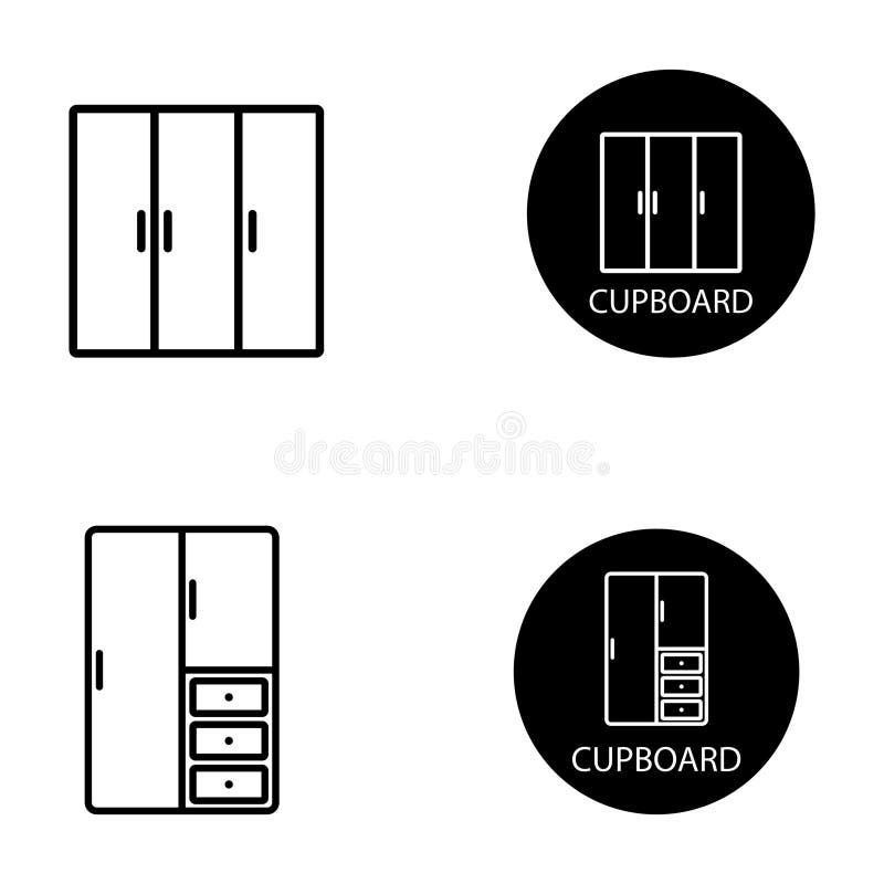 Cupboard icon vector stock vector. Illustration of icon - 287121628