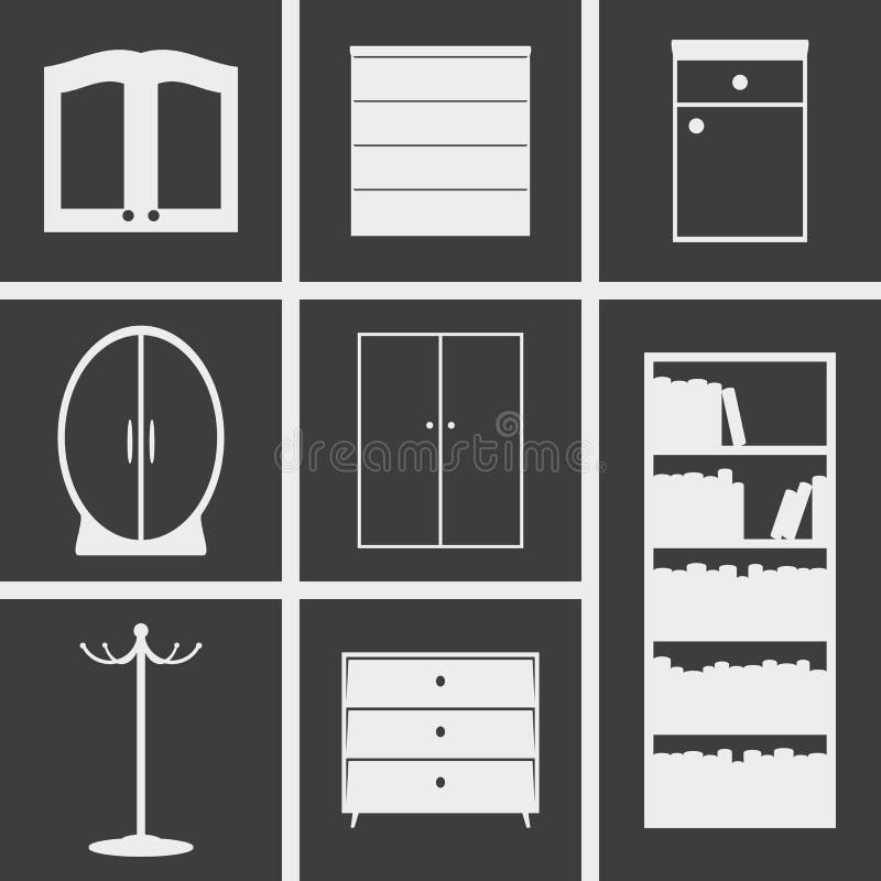 Cupboard Icons stock illustration. Illustration of home - 49334636