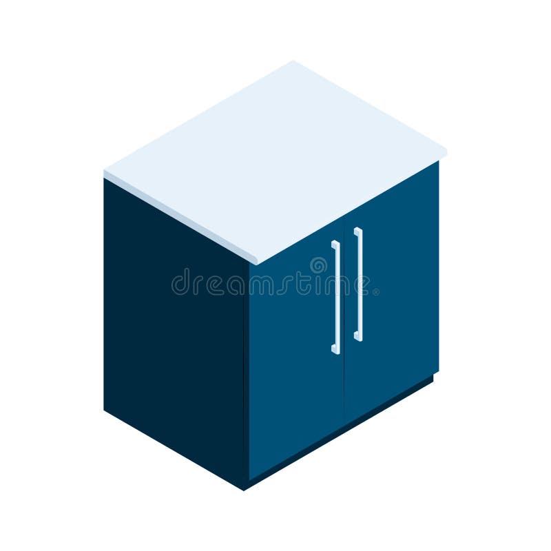 Cupboard Isometric Icon stock vector. Illustration of furniture - 230917958