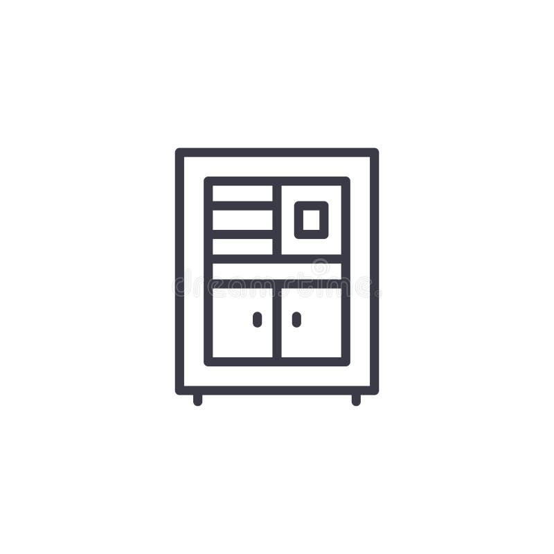 Cupboard Linear Icon Concept. Cupboard Line Vector Sign, Symbol ...