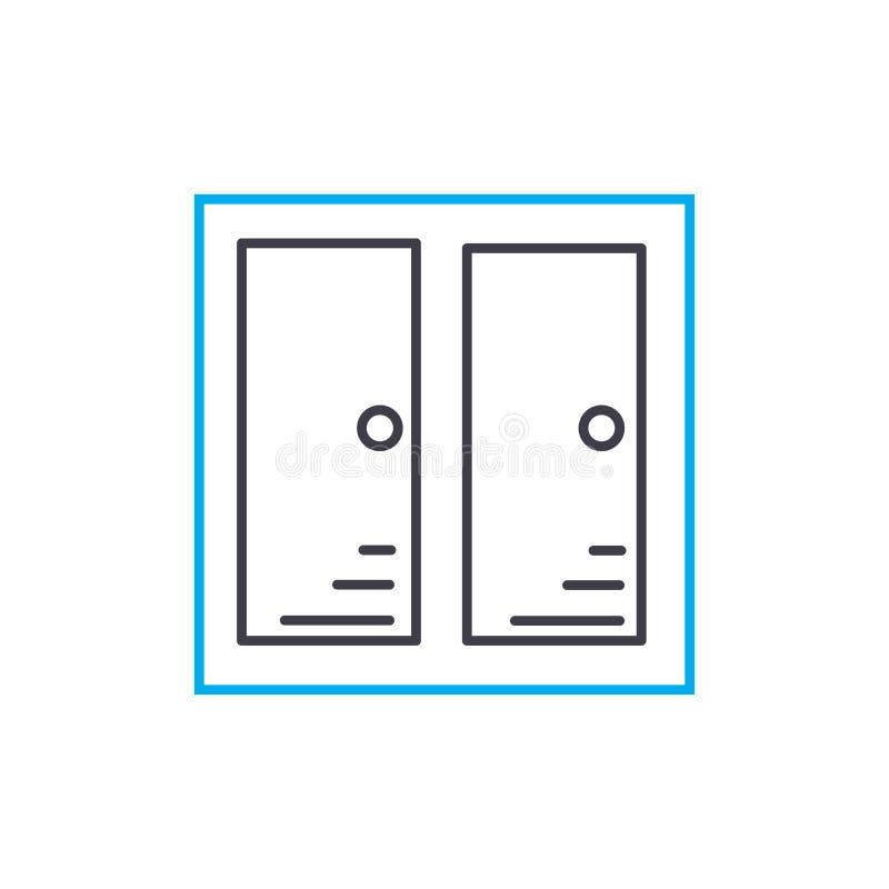 Cupboard Linear Icon Concept. Cupboard Line Vector Sign, Symbol ...