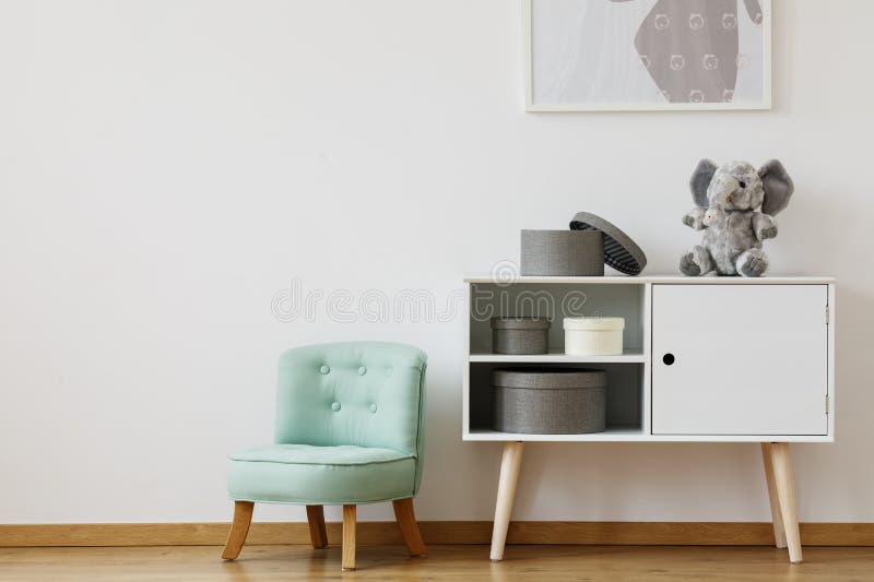 Mint Chair in Designer Workspace Stock Photo - Image of freelance, self ...