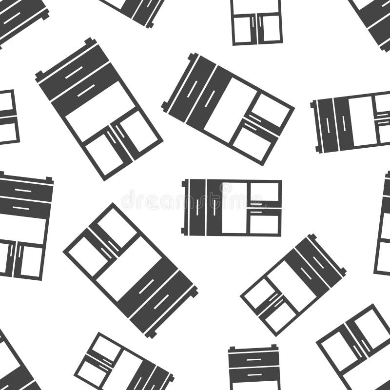 Cupboard Seamless Pattern Background. Business Flat Vector Illus Stock ...