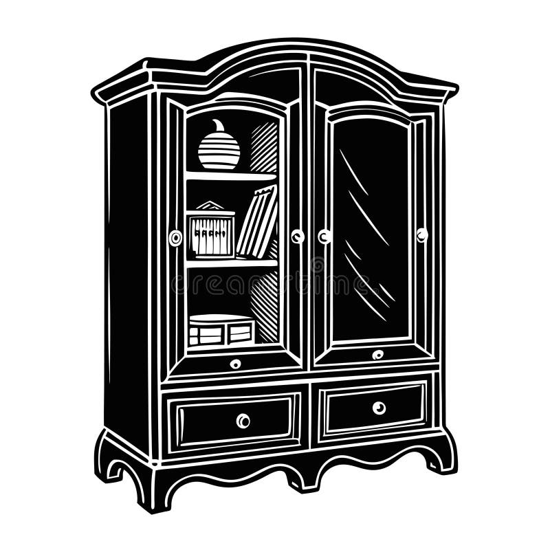 Cupboard Clipart Black And White