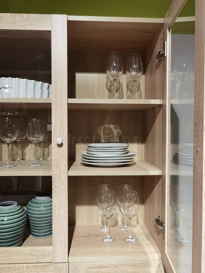 Cupboards that are Filled with Various Household Utensils Stock Image ...