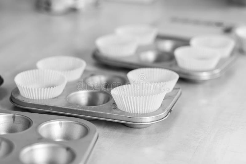 Cupcake Baking Dish. Professional Cooking Tools a Stock Photo - Image ...