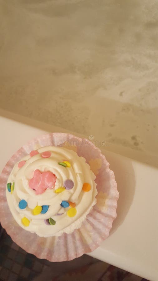 Cupcake bathbomb stock photo. Image of cupcake, bathbombs - 79658368