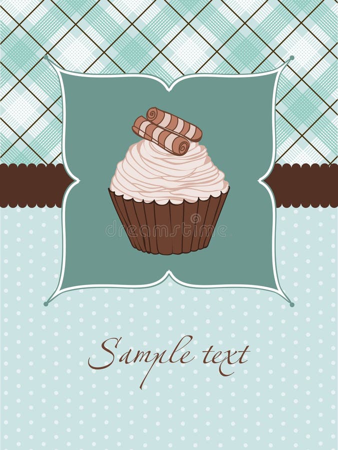 Cupcake Card stock vector. Illustration of doodle, cupcake - 31035129