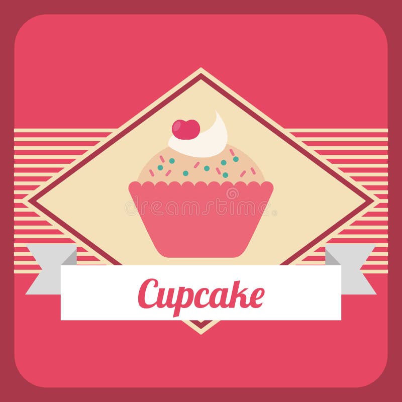 Cupcake card stock vector. Illustration of invitation - 59520619