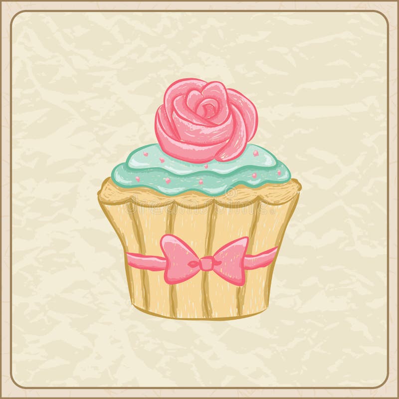 Cupcake Card stock vector. Illustration of doodle, cupcake - 31035129
