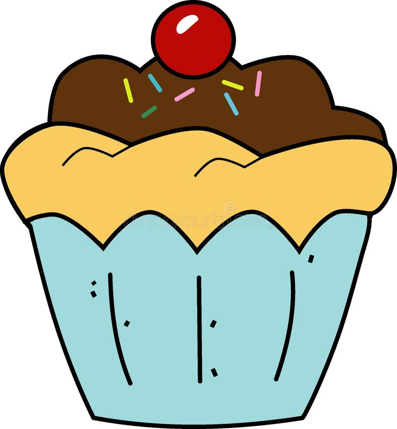 Cupcake cartoon stock vector. Illustration of cream, sweets - 69621140