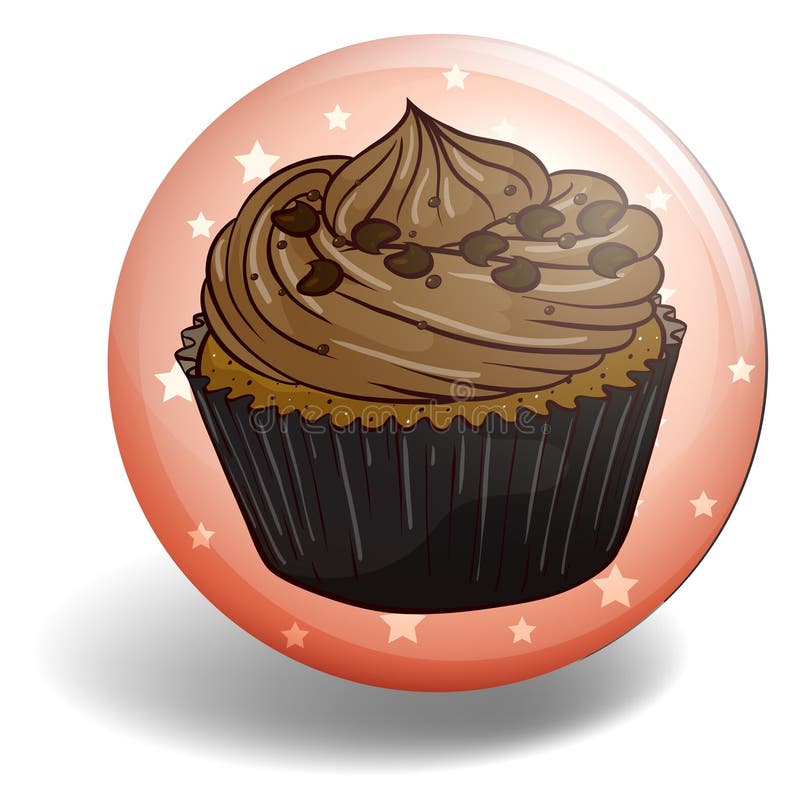 Cupcake Round Label stock vector. Illustration of label - 32625725
