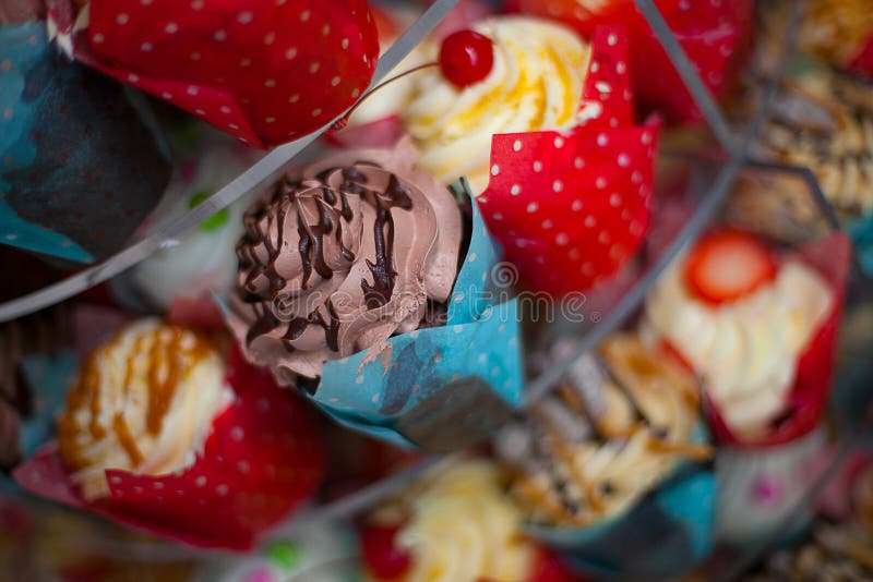 Cupcake Closeup stock image. Image of sweet, pastry, decorated - 85436585