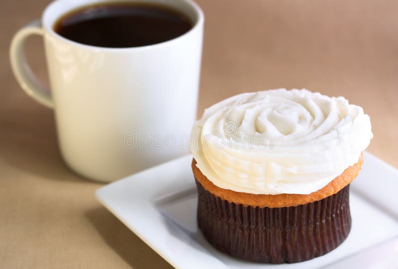 Cupcake with coffee stock image. Image of coffee, refreshment - 2628725