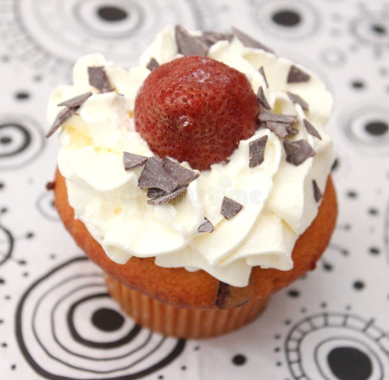 Cupcake with cream stock image. Image of homemade, cream - 61323625